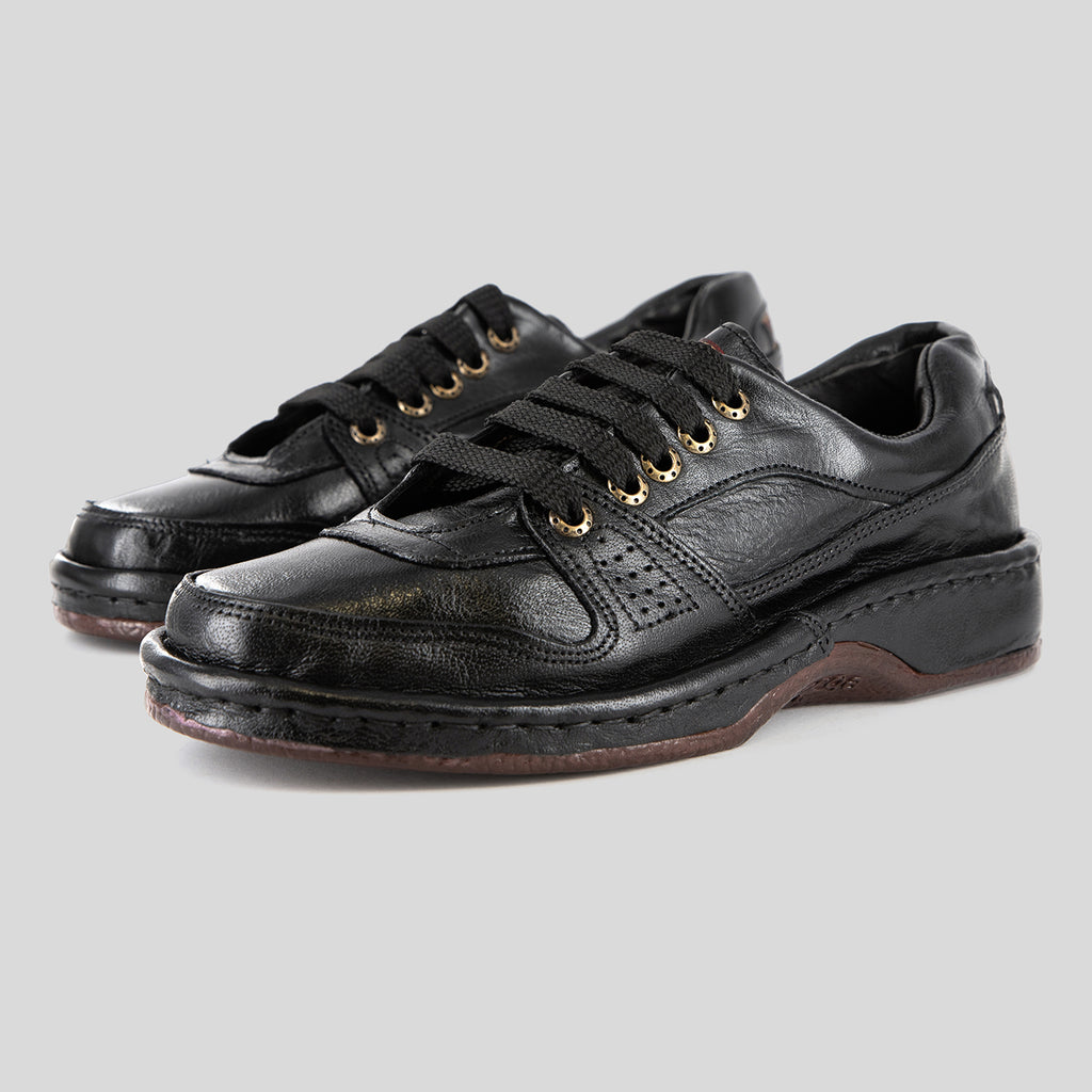 Melisizwe : Leather Shoe in Black Buffalo Leather – Omega